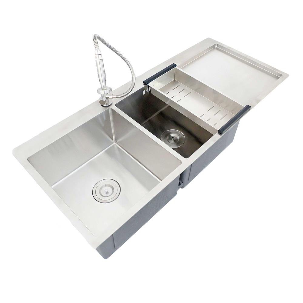 Embedded sink SINK BUILT 2BOWL1DRAIN AXIA TRITON 11650 STAINLESS Sink ...