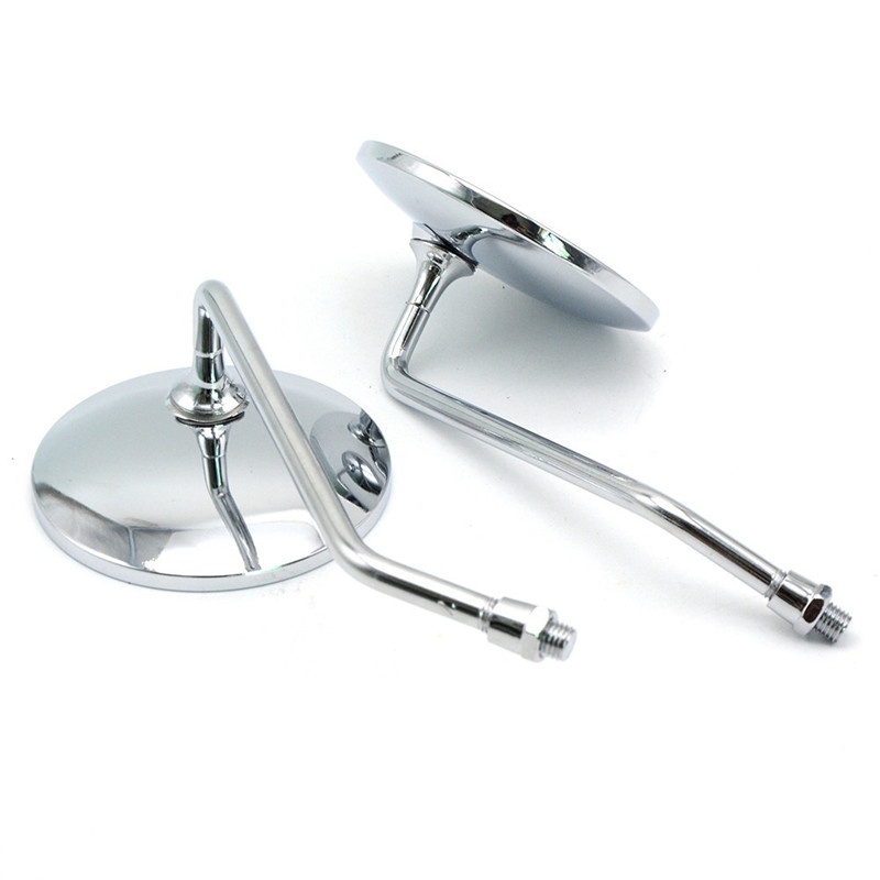 2pcs Motorcycle Mirrors Round Mirror Motorcycle Long Stem for Kawasaki ...