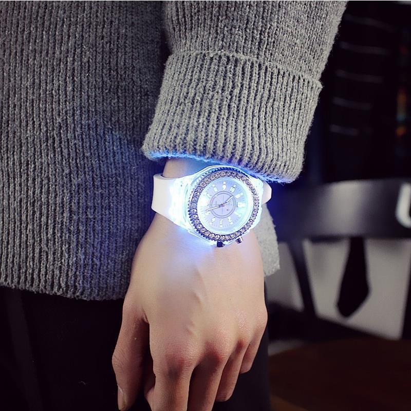 Korean Luminous Watches Male And Female Student Couple Simple Jelly ...