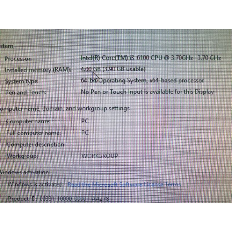 All-in-One PC HP Intel Core i3-6100 6th Gen @3.70GHz - montree_2520 ...