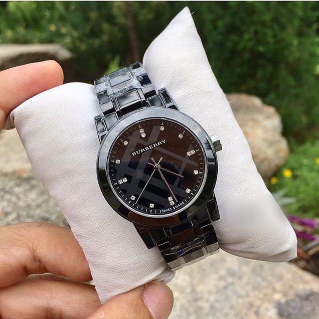 BURBERRY ของแท้100 BU9183 BU9180 - 34 MM นาฬิกาแบรนด์เนมBU นาฬิกา ...