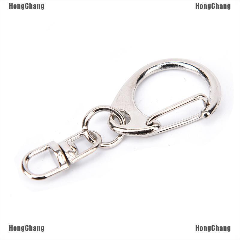 LHGC 10pcs DIY Polished Silver Keyring Keychain Split Ring Short Chain ...