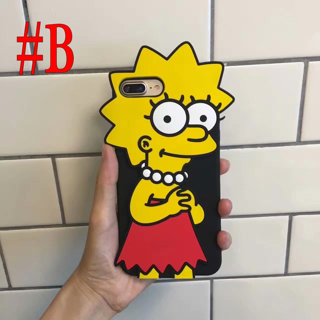 Bart Simpsons Lisa Cartoon Silicon Case for iPhone 12 11 Pro MAX 7 8 6 ...
