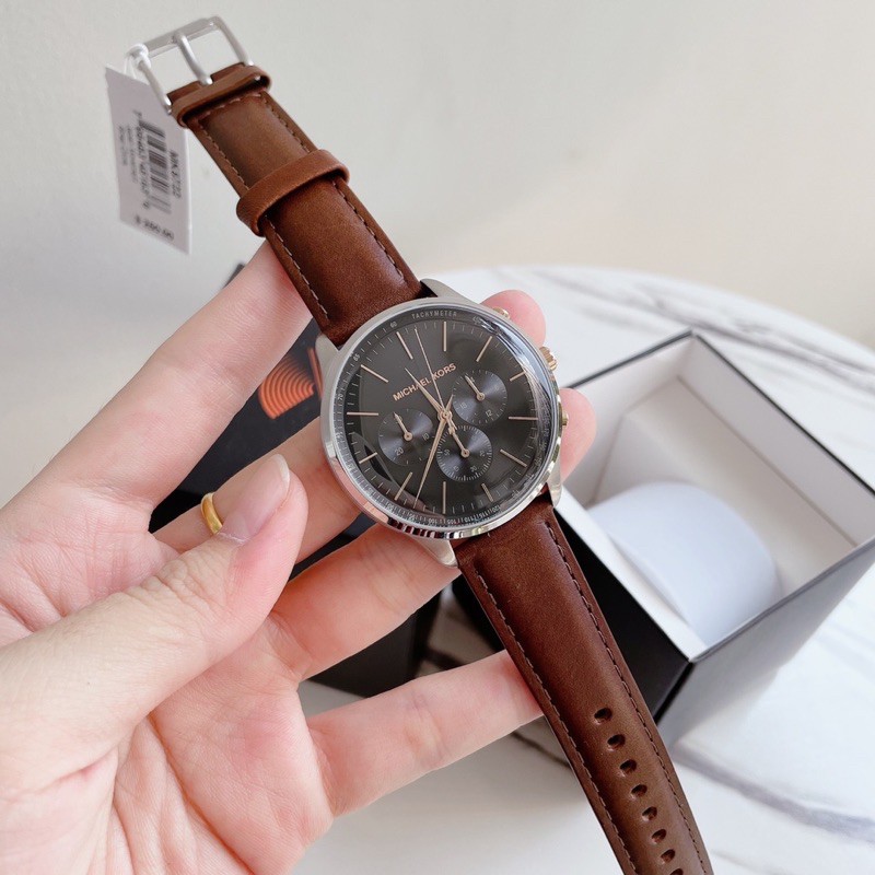 ผ่อน0%~แท้100%???? นาฬิกาข้อมือ สายหนัง Michael Kors Sutter MK8722 ...