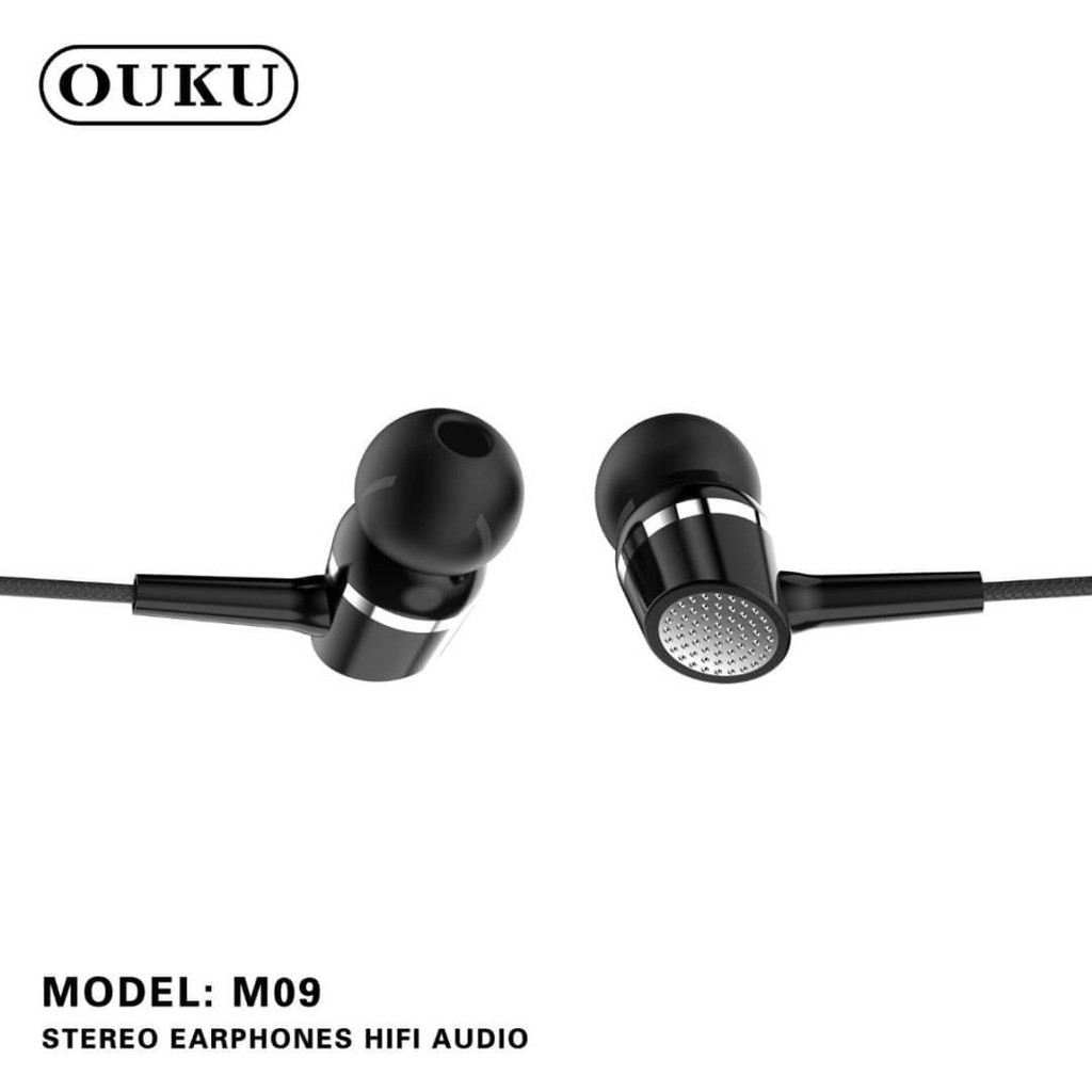 หูฟัง หูฟังแบบสาย หูฟังมีไมค์ หูฟังทรง inear OUKU รุ่น M09 หูฟังราคาถูก คุณภาพสูง ทนมาก ส่งไว ...