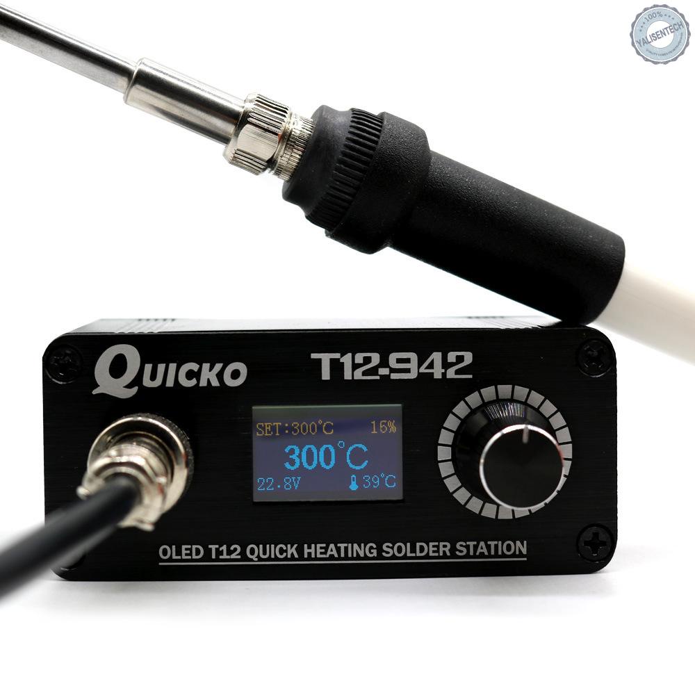 Quicko Mini T12-942 ชุดอุปกรณ์บัดกรีไฟฟ้า Oled Diy พร้อมที่จับอุณหภูมิ - yalisentech.th - ThaiPick