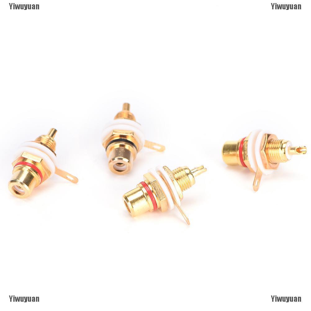 อุปกรณ์เชื่อมต่อRca Female Chassis Panel Mount แจ็คซ็อกเก็ตเชื่อมต่อ 24 ...