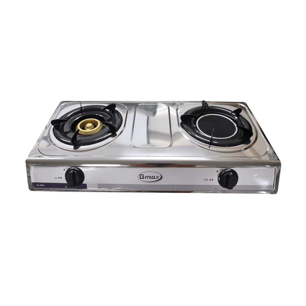 GMAX เตาแก๊ส 2 หัว (หัวเหล็กทอง+หัวอินฟราเรด) รุ่น GL-203A | Shopee Thailand