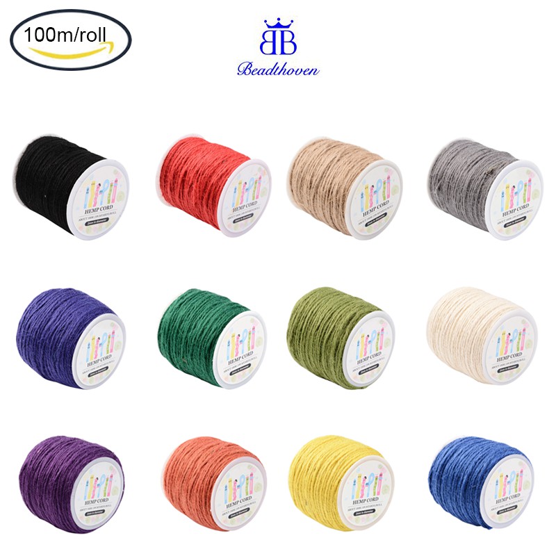 Ready Stock 1Roll Colored Hemp Cord Hemp String Hemp Twine for Jewelry ...