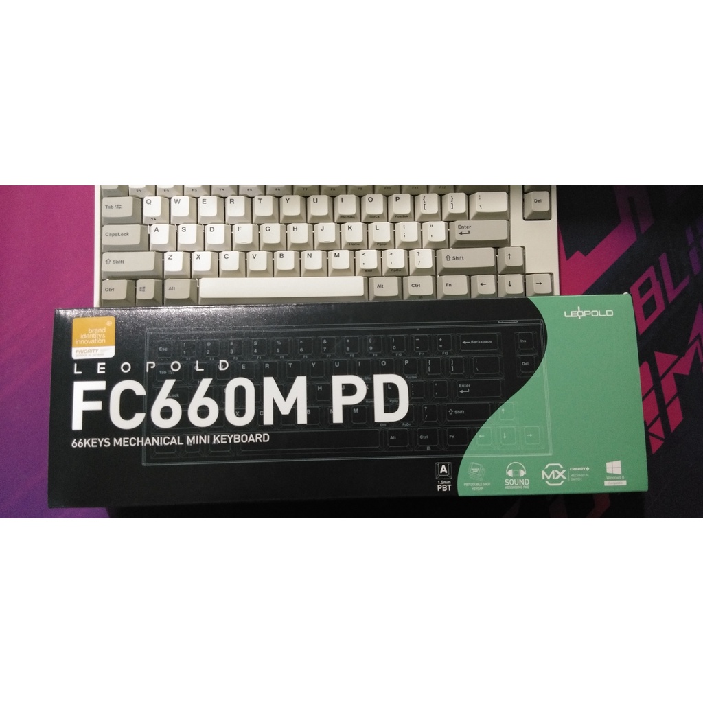 คีย์บอร์ด Leopold FC660M Mechanical Keyboard Two-tone White Silent Red ...