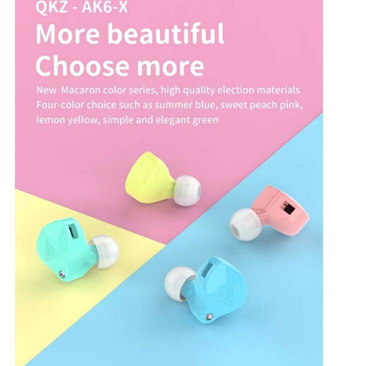 J QKZ AK6-X AK6 ชุดหูฟังซับวูฟเฟอร์ พร้อมไมโครโฟน สําหรับเล่นกีฬา ☍ ...