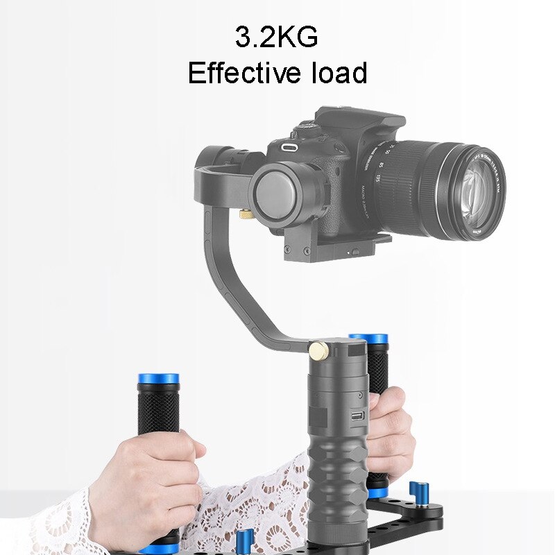 Dual Handle Grip Camera Stabilizer Three-Axis Gimbal Photography ...