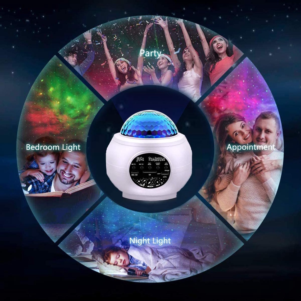 【Ready Stock】Star Projector Night Light Projector with LED Galaxy Ocean ...