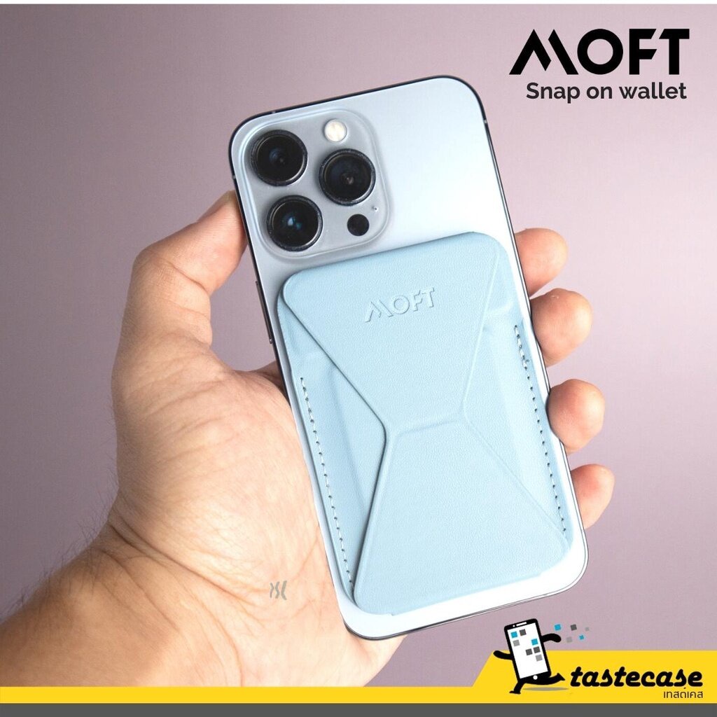 ใช้ได้ทุกรุ่น MOFT SNAP-ON SNAP STICKER ขาตั้งมือถือระบบแม่เหล็ก พับเก็บได้ ด้านหลังใส่บัตรได้ ...