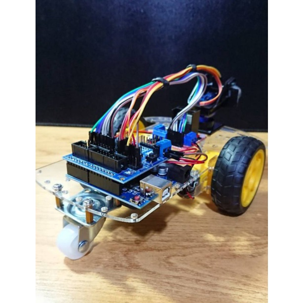 Arduino Car-มีโค้ด ประกอบแล้ว รถ Arduino รถหลบหลีกสิ่งกีดขวาง 2WD ...