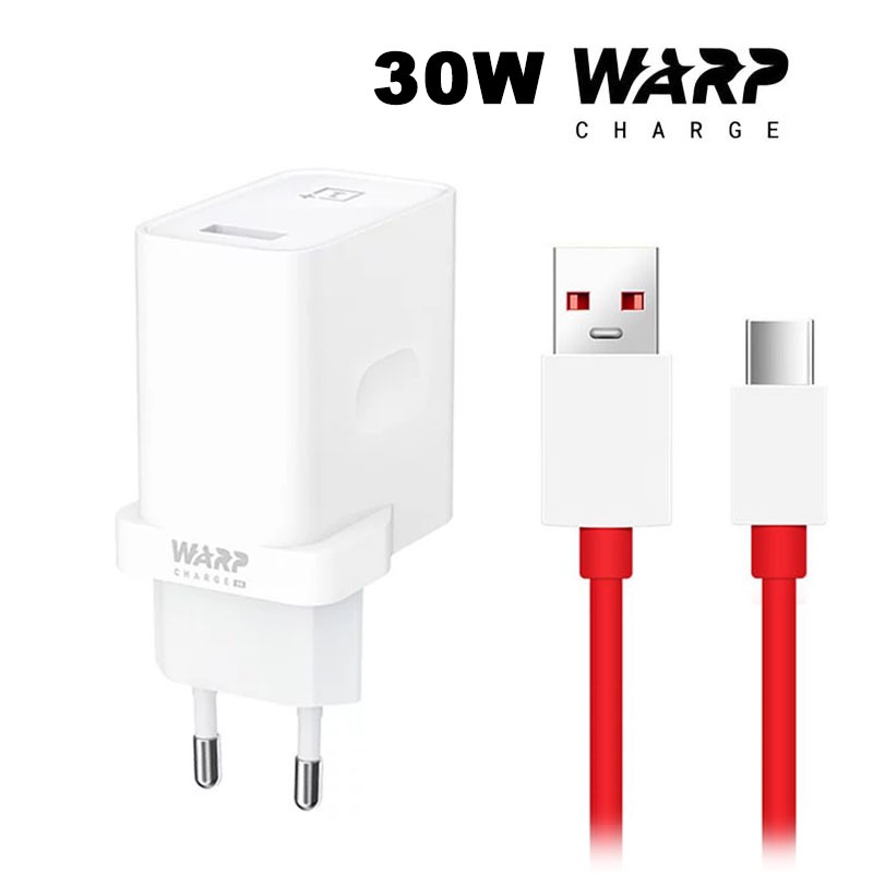 Original OnePlus 7T Pro 30W EU US Warp Charger 6A Type-C Cable Dash ...