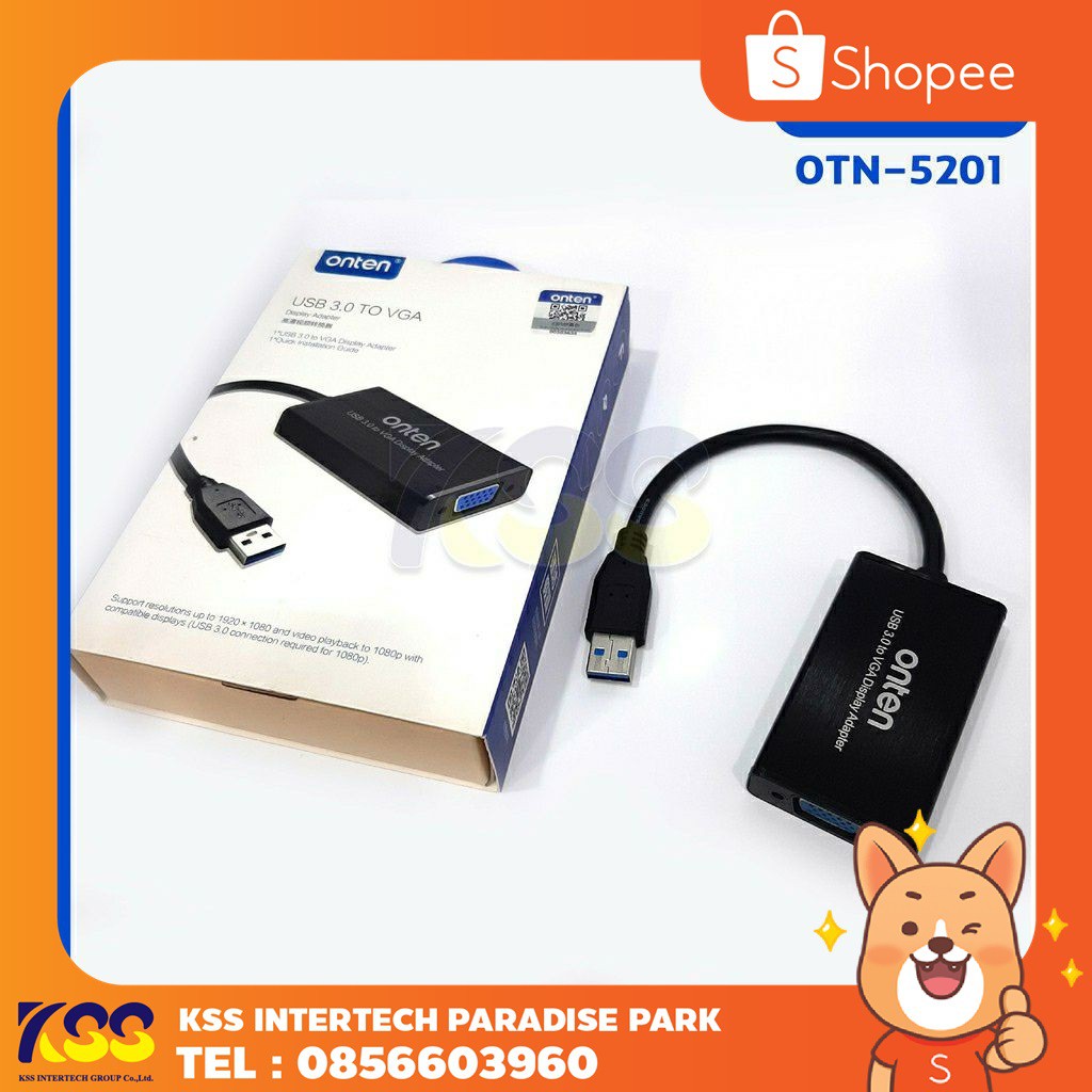 Onten otn-5201 usb 3.0 to vga | Shopee Thailand