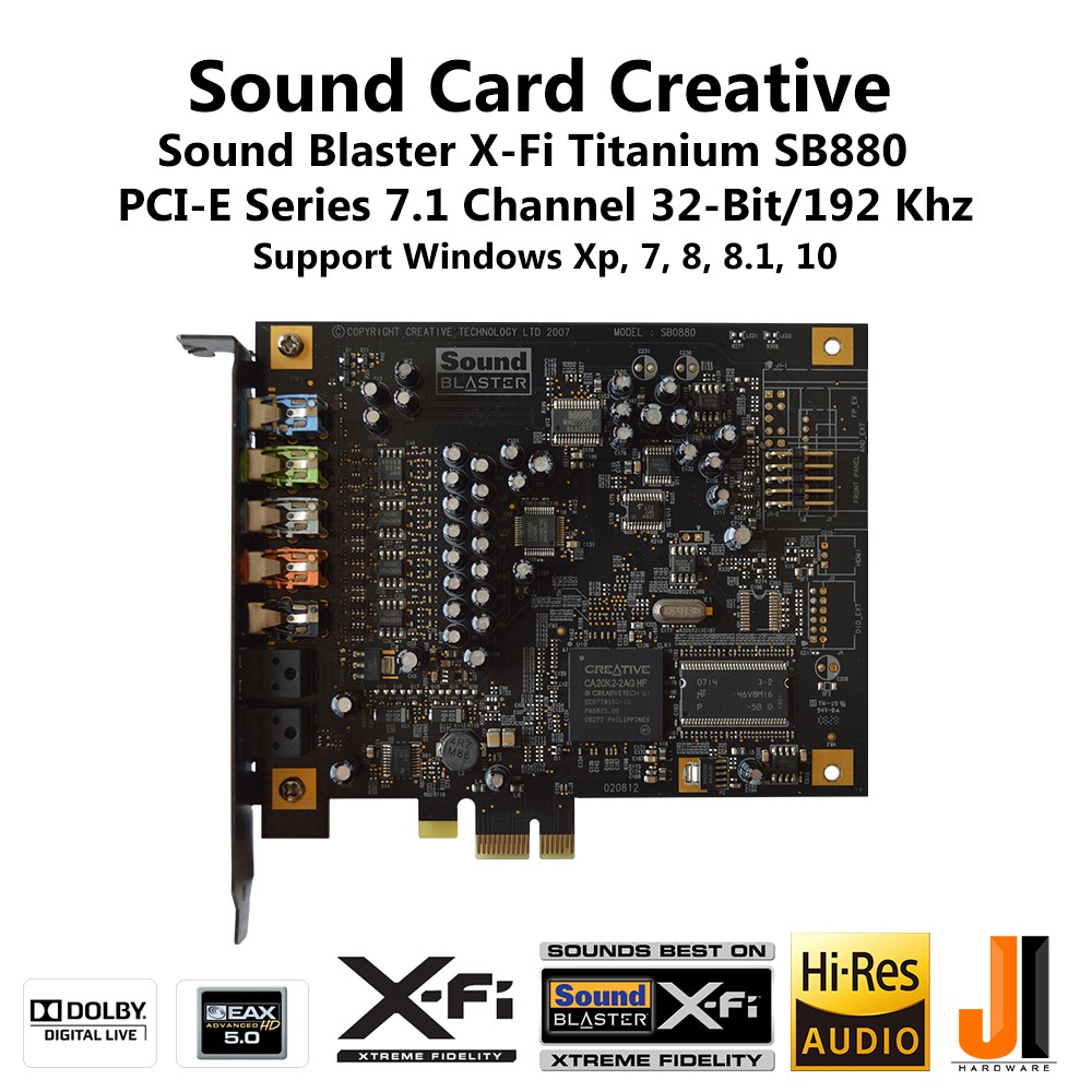 Sound Card Creative Sound Blaster X-Fi Titanium SB0880 7.1 Channel (PCI ...