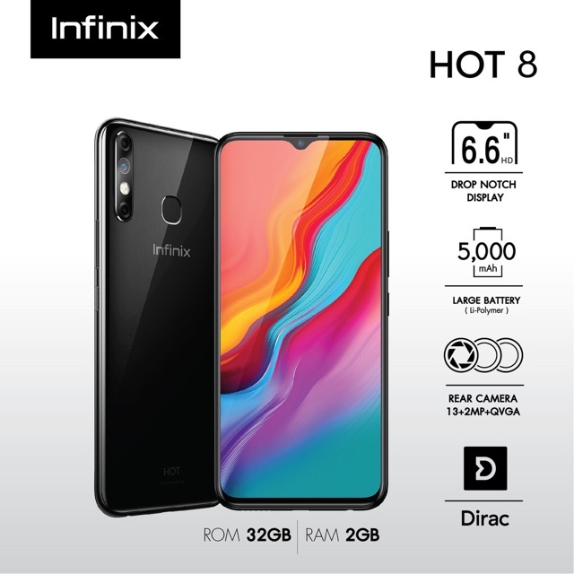 Infinix hot 8(2,32) จัดส่งฟรี เครื่อใหม่ประกันศูนย์1ปีพร้อมประกันจอแตก1 ...
