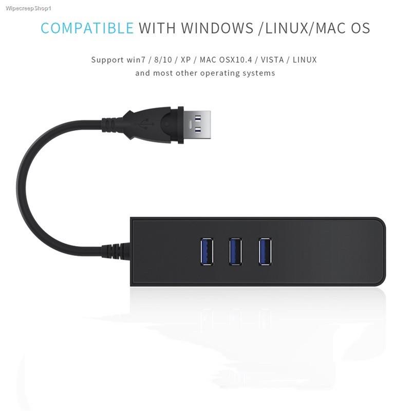 3 Ports USB 3.0 Gigabit Ethernet Lan RJ45 Network Adapter Hub to ...