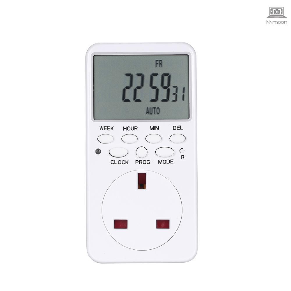 Digital Timer Switch Socket LCD Display Plug-in Programmable Time Switch Energy Saving ...
