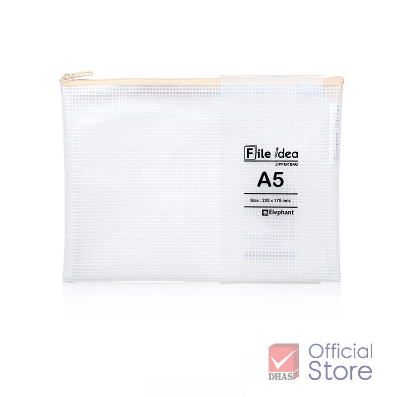 Elephant แฟ้มซิป กระเป๋าซิปตาข่าย EVA File Idea A5 จำนวน 1 ชิ้น (คละสี ...