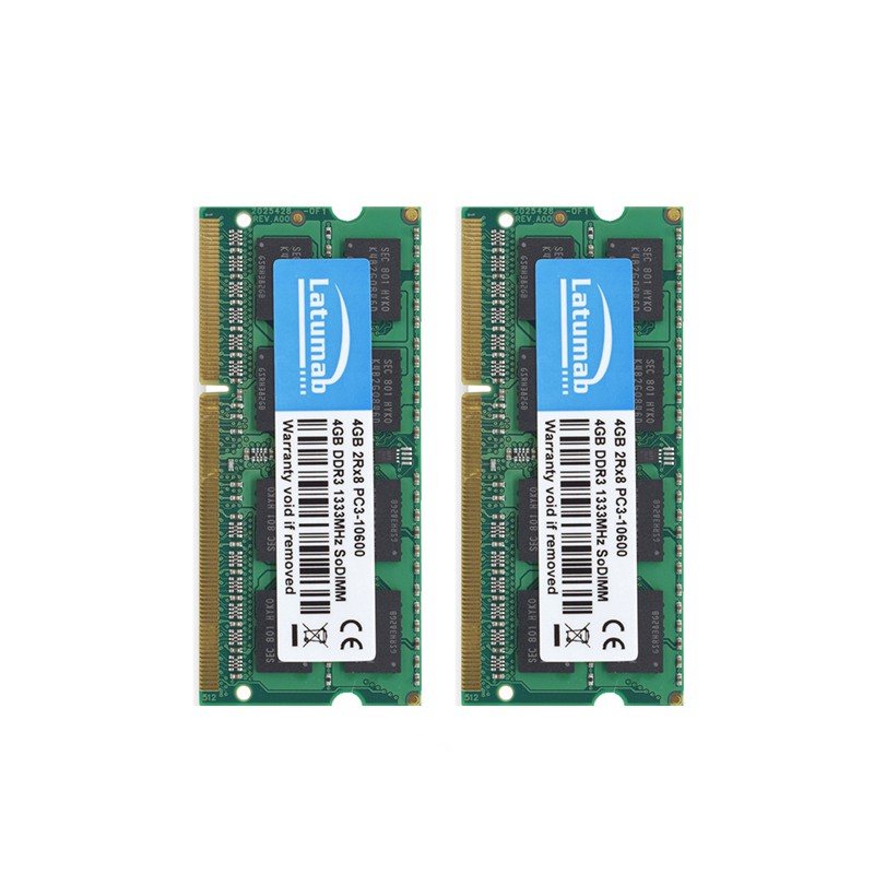 Latumab DDR3 RAM 4GB 8GB 1333MHz Laptop Memory PC3-10600 204Pins SODIMM ...