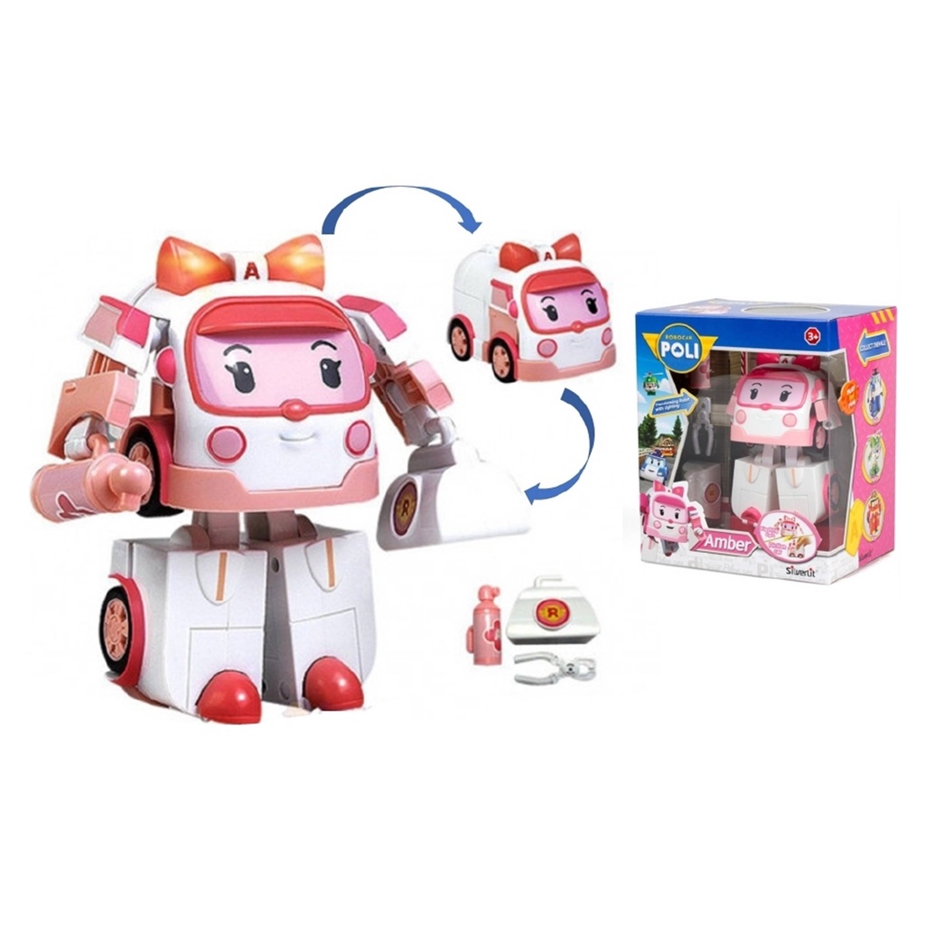 Robocar Poli Amber 5" Transformer with LED - Amber หุ่นยนต์แปลงร่าง-แอม ...