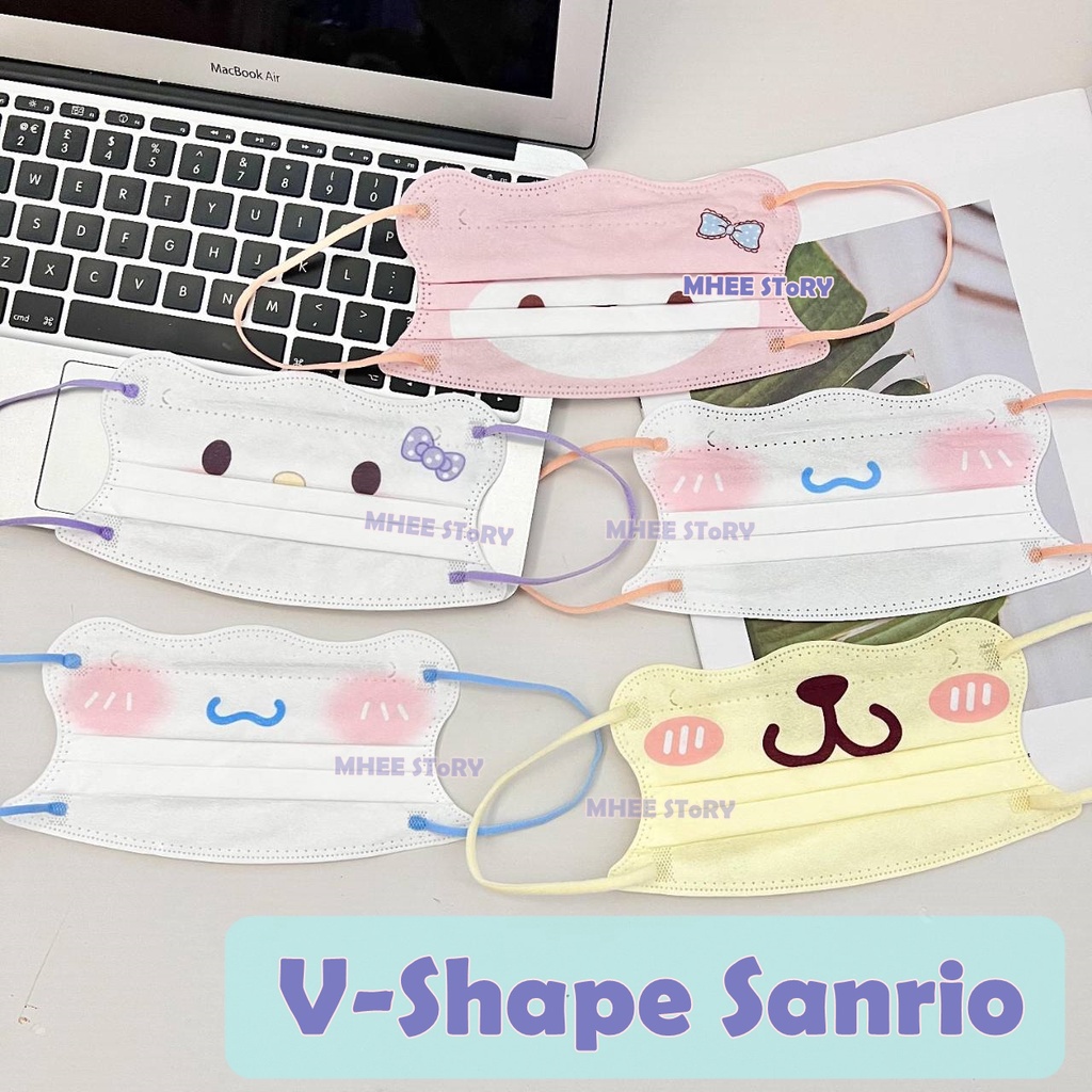 แมส VShape (10ชิ้น) แมสการ์ตูน แมสผู้ใหญ่ แมสแบบใช้แล้วทิ้ง - saidee_saisabaay - ThaiPick