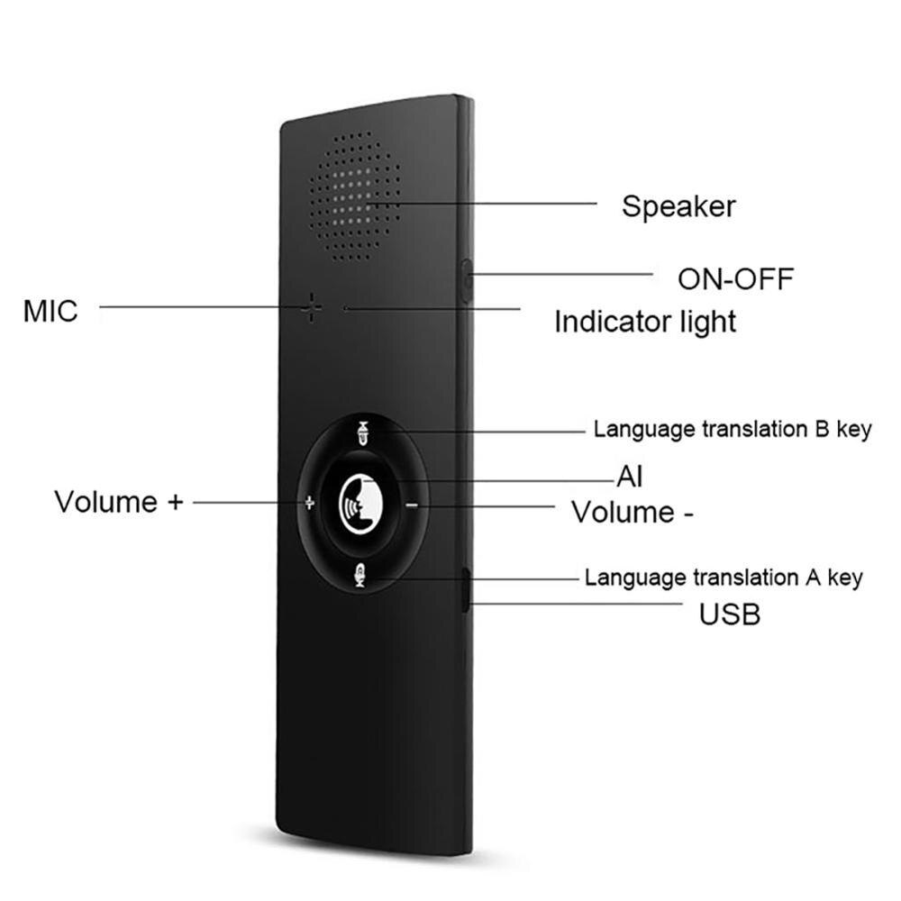 Interpreter Portable Voice Translator T13 Smart MultiLanguage Speech ...