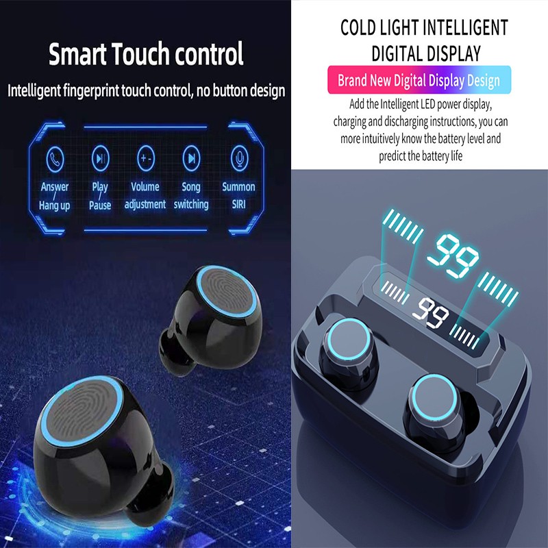 Bluetooth Earhones 【al AMOI】 M11 TWS 5.0 Wireles Earbuds LED Dislay ...