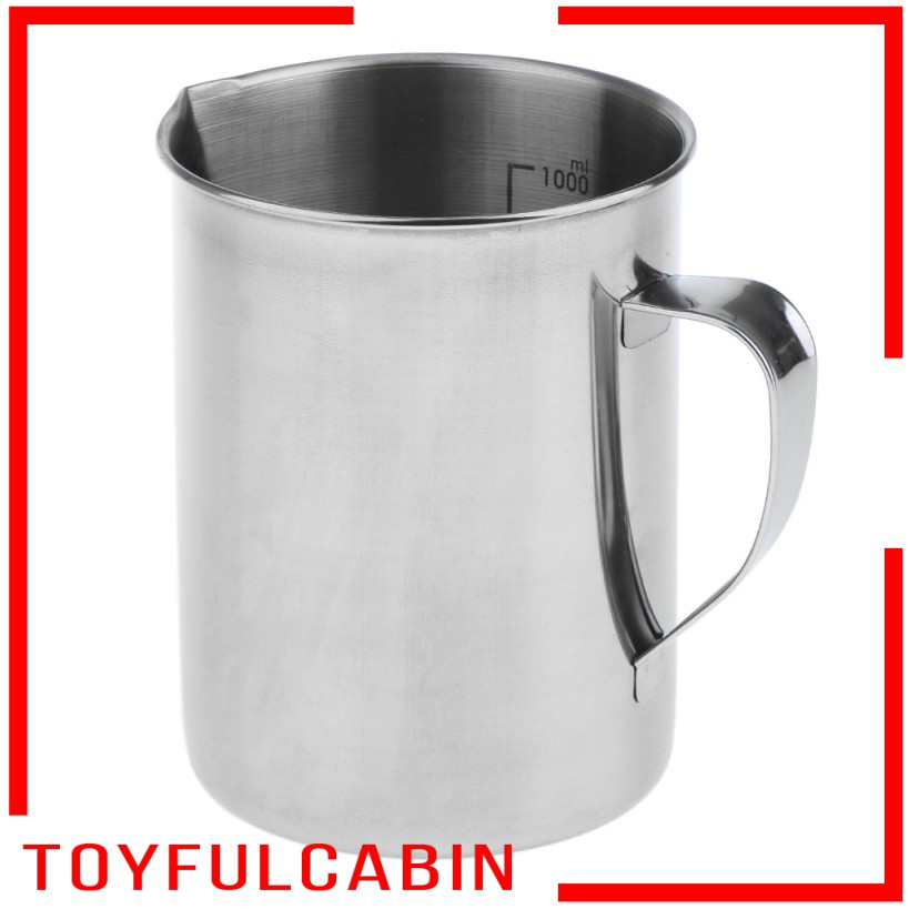 Stainless Steel Liquid Measuring Scale Cup Jug Pour Beaker For Lab ...
