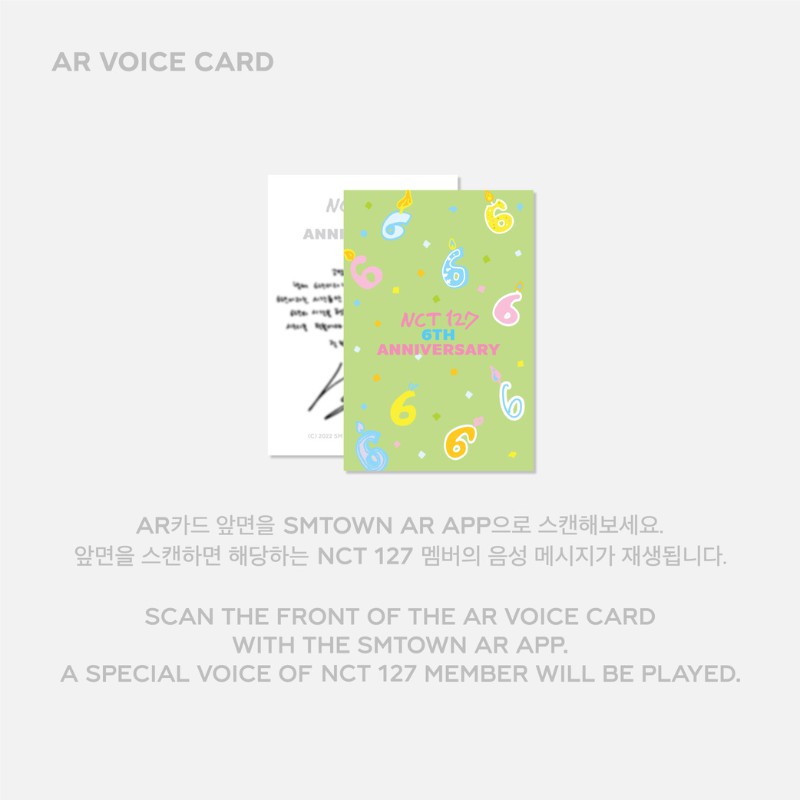 NCT 127 6th Anniversary Acrylic Stand AR Voice Card Set - smtrue - ThaiPick