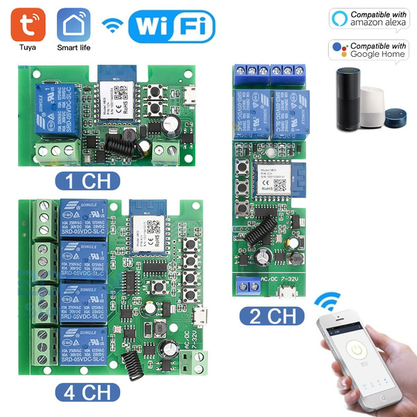 (new)WiFi RF Wireless Smart Switch Relay Module for Smart Home 5V/12V ...