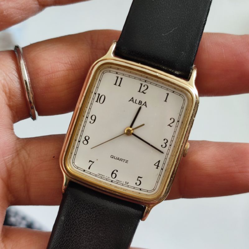 นาฬิกา วินเทจ Alba ของแท้ ทรง tank ระบบ quartz นาฬิกาญี่ปุ่นมือสอง ...