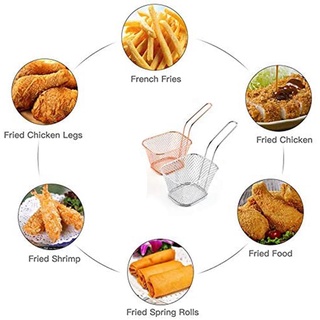 Mini Fry Baskets, Mesh Wire French Fries Chip Basket Net, Food ...