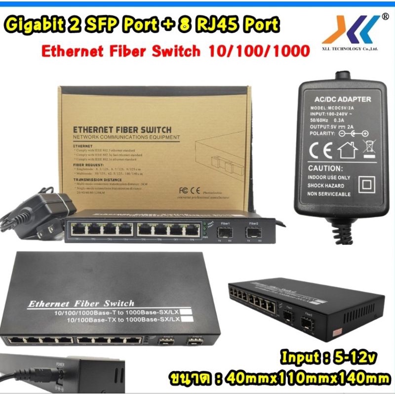 Gigabit 2 SFP Port 8 RJ45 Port Ethernet Fiber Switch 101001000 - dnui90 ...