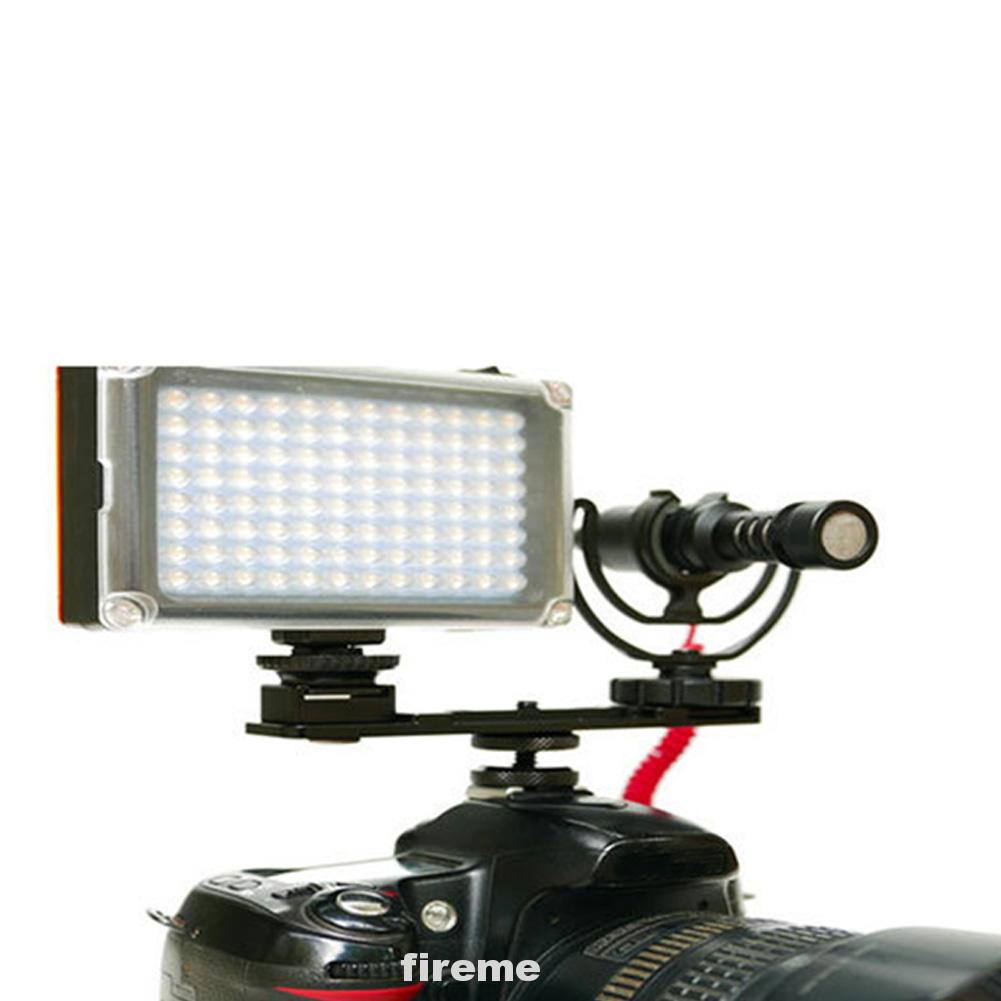 Bracket Flash Camera Double-Headed Holder Stand For DSLR SLR Rack Arm ...