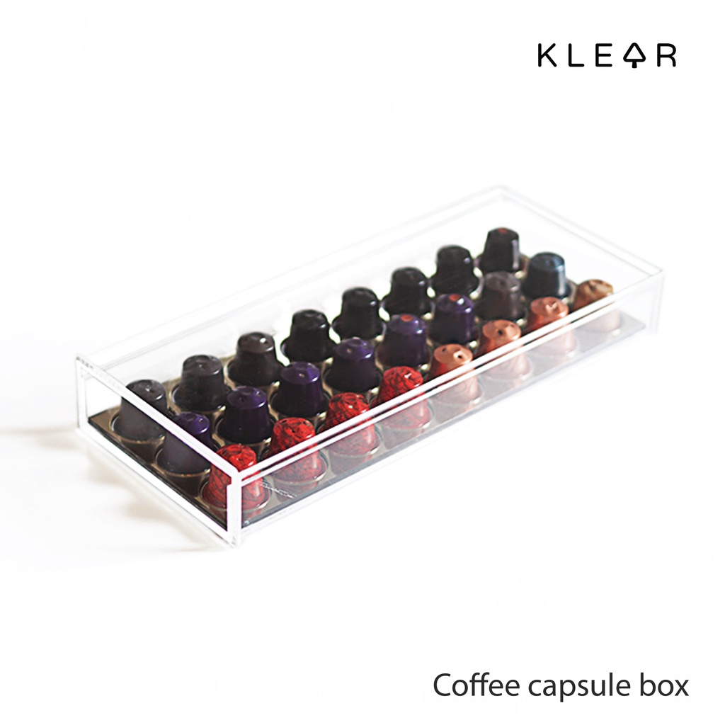 KlearObject Coffee Capsule Box กล่องเก็บแคปซูลกาแฟ กล่องลิ้นชัก กล่องอะคริลิค เกรดพรีเมี่ยม ...
