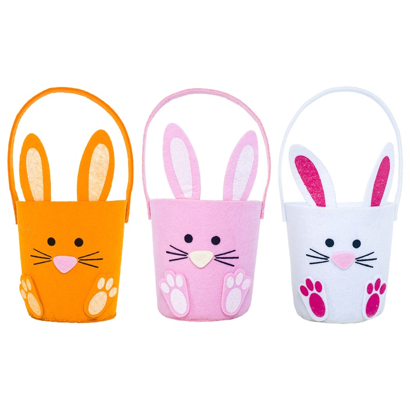 Wmmb กระเป๋า Tote ตะกร้าหูกระต่ายยาวพร้อมที่จับสําหรับบ้านเทศกาลปาร์ตี้ ...