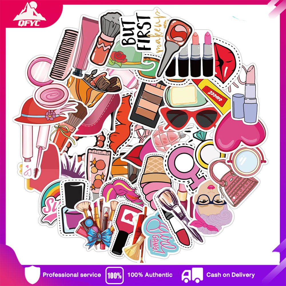 พร้อมส่ง 50 ชิ้น Pink Girly Tools พีวีซี กันน้ำ สติ๊กเกอร์ สติ๊กเกอร์ ...
