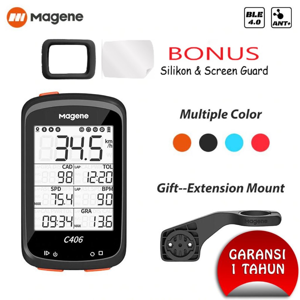 MAGENE เครื่องวัดความเร็วจักรยานแม่เหล็ก C406 Strava GPS - charlesbonb ...
