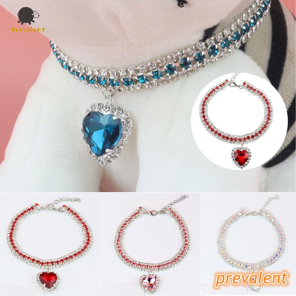 PREVALENT Safety Cat Collar Pet Accessories Supplies Three Row Diamond ...
