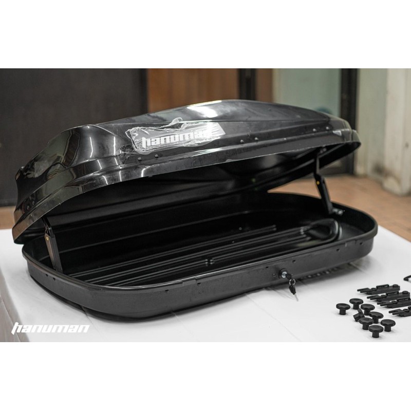 กล่องหลังคา Hanuman Roof Box 400Lสำหรับติดตั้งบนแร็คหลังคา มีกุญแจ ทน ...