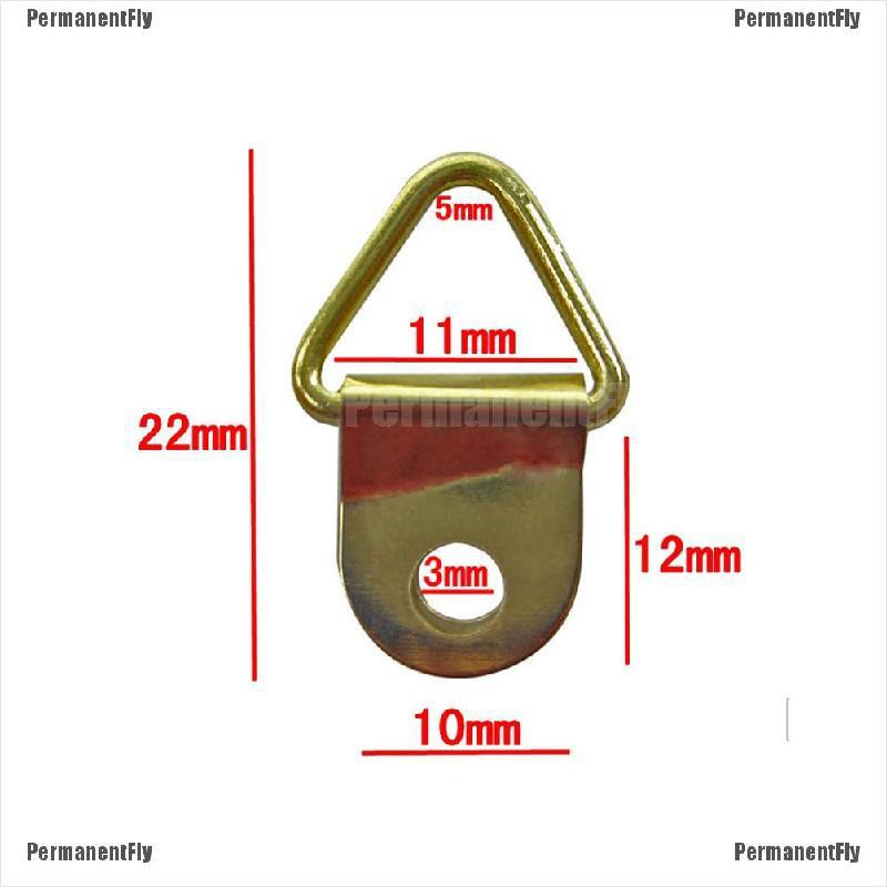 PermanentFly 100X Picture Frame Hanging Triangle D Rings Frames Hanger ...