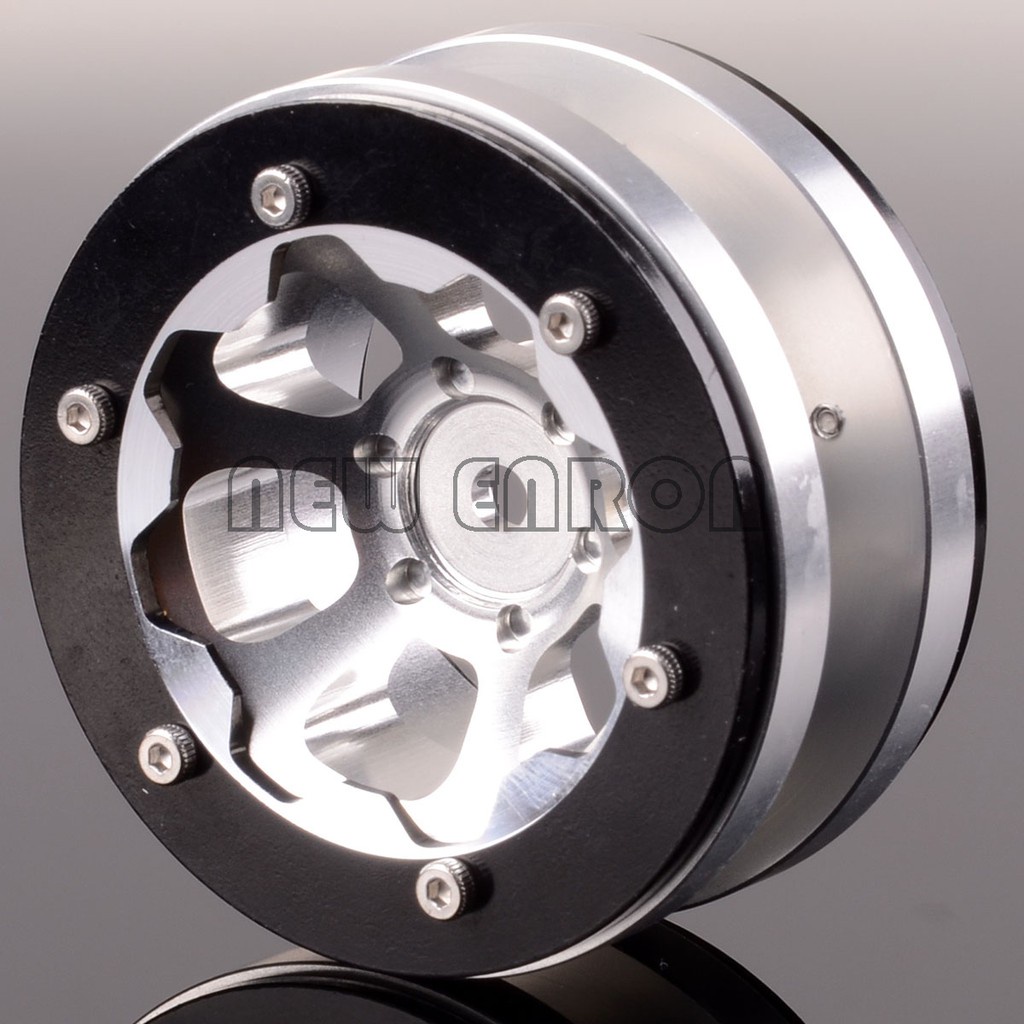 4Pc 1.9 inch Alloy Beadlock 6-Spoke RC Hub Wheel Rim For Car D90 D110 ...