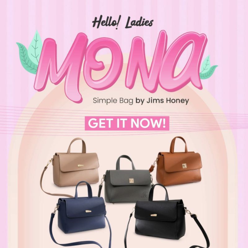 Mona Bag Jims Honey - 2 In 1 กระเป๋าสะพายไหล่แฟชั่นสําหรับสตรีสไตล์ ...