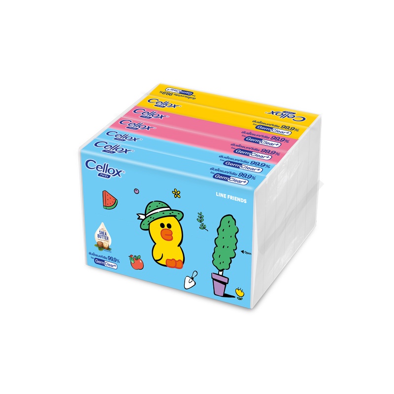 เซลล็อกซ์ ไลน์เฟรนด์ มินิแพค แบบซองอ่อน 50แผ่น/ห่อ ยกแพ็ค 6ห่อ CELLOX ...