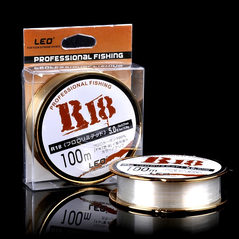 LEO Fishing Line R18 100M Transparent White Imported Fish Wire Nylon Line สายการประมง อุปกรณ์ตก ...