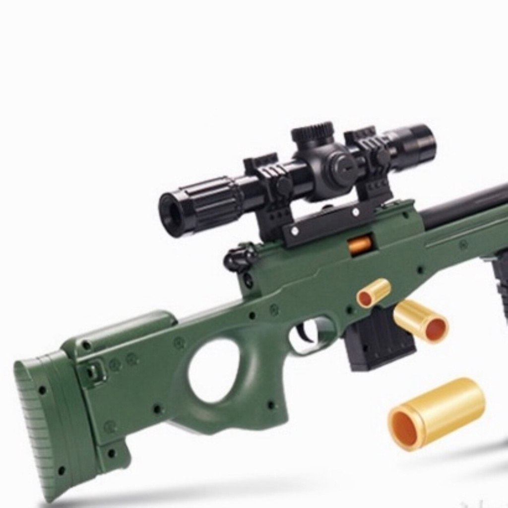 AWM SHELL โยนกระสุนอ่อนเด็กของเล่นปืนจำลองเด็กปืนไก่ชุดอุปกรณ์ดึง Bolt ...